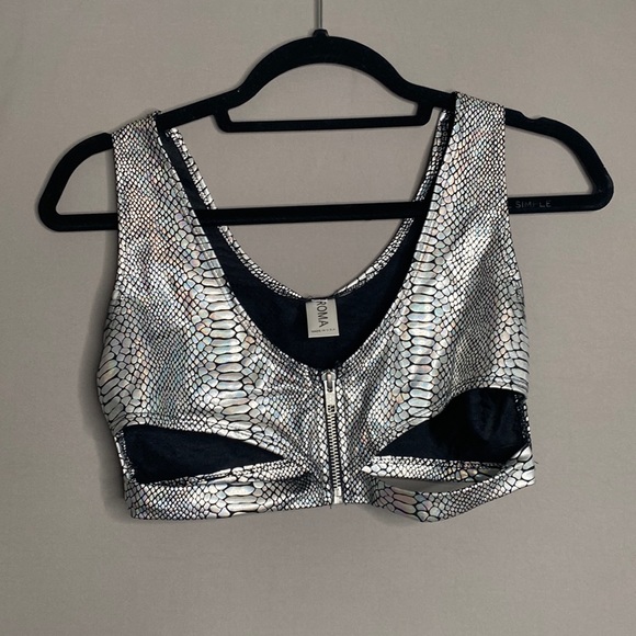 Dolls Kill | Tops | Dolls Kill Metallic Cut Out Shirt Coachella | Poshmark